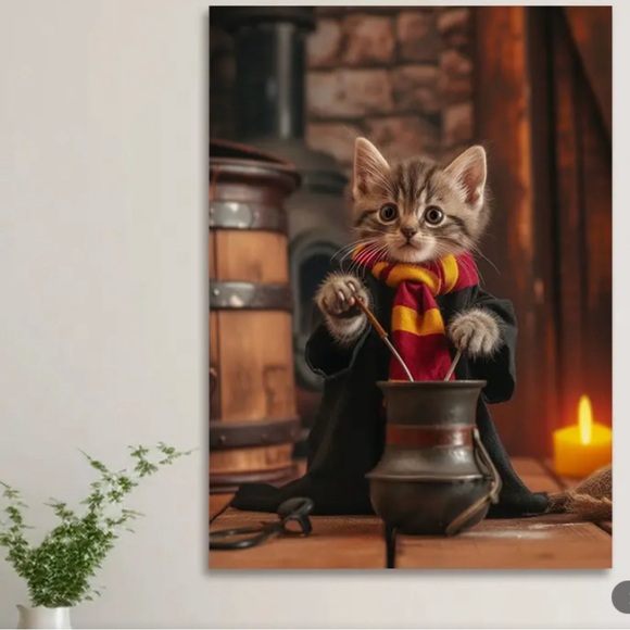 Warner Bros. | Art | Art Print Gryffindor Cat Kitten Kitty Harry Potter ...